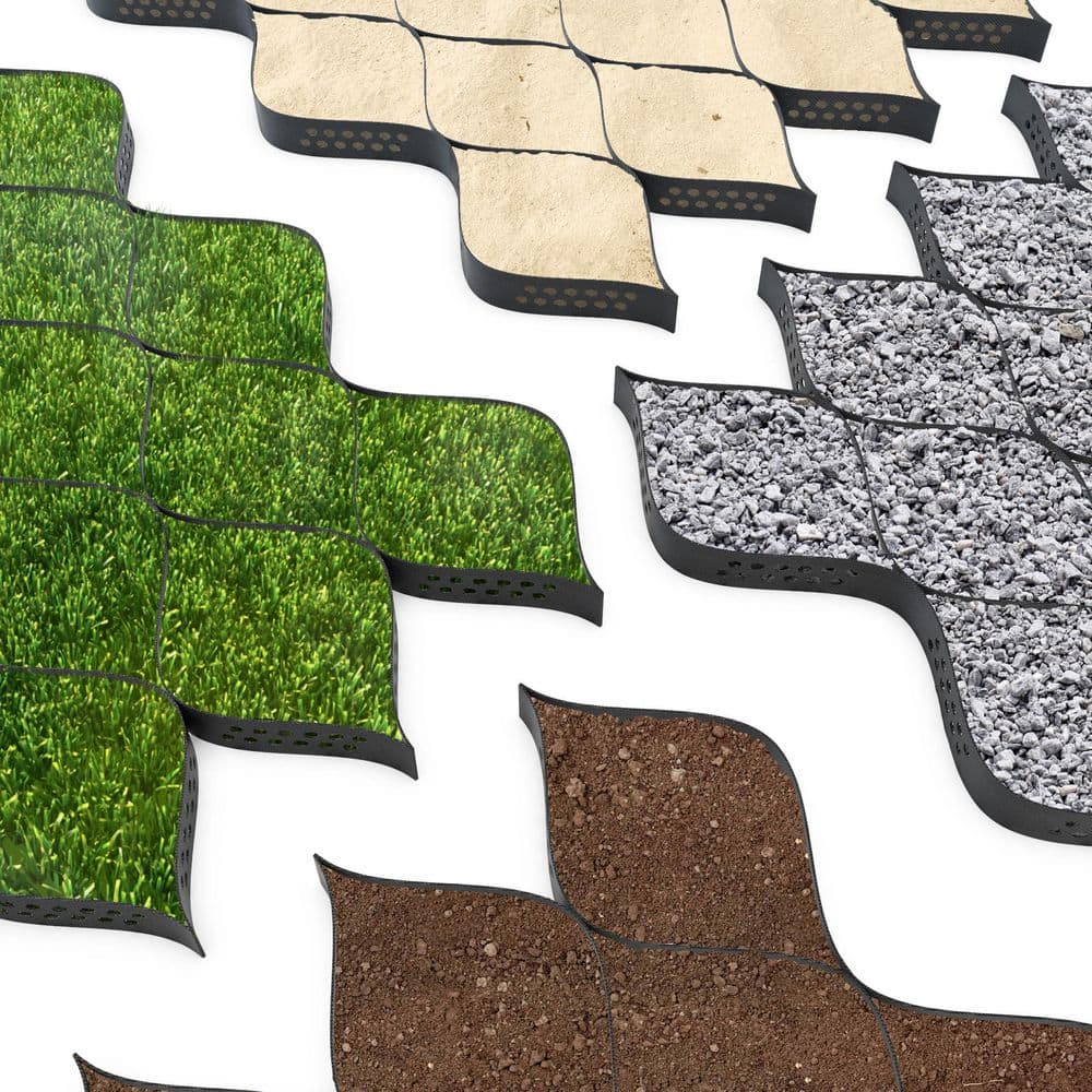 Polyethylene Geocell Plastic Ground Grid 17 ft.L x 9 ft. W x 0.25 ft. H ...
