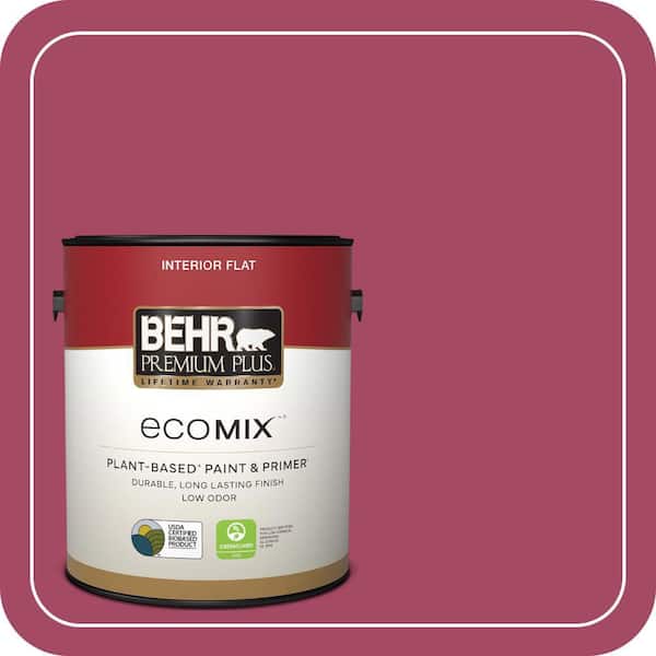 BEHR PREMIUM PLUS 1 gal. #120D-5 Glazed Raspberry Flat EcoMix Plant ...