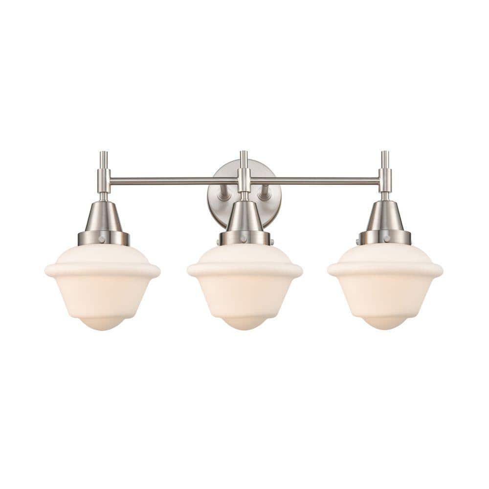 Innovations Oxford 25.5 in. 3-Light Satin Nickel Vanity Light with ...