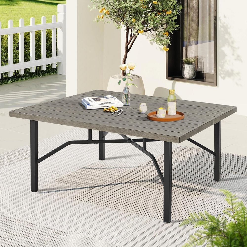 ULAX FURNITURE AZUR Square Aluminum Outdoor Dining Table HD-970435A ...