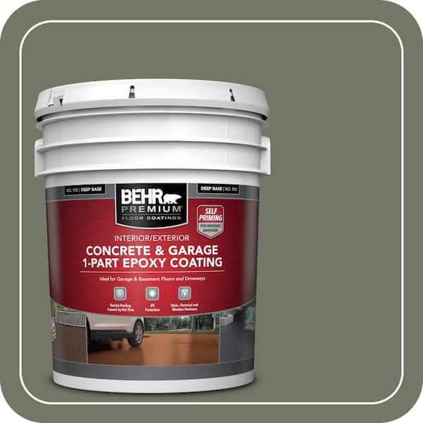 BEHR PREMIUM 5 gal. #PPU10-19 Conifer Green Self-Priming 1-Part Epoxy ...