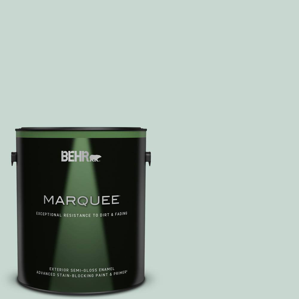 BEHR MARQUEE 1 gal. #480E-2 Tide Pools Semi-Gloss Enamel Exterior Paint ...