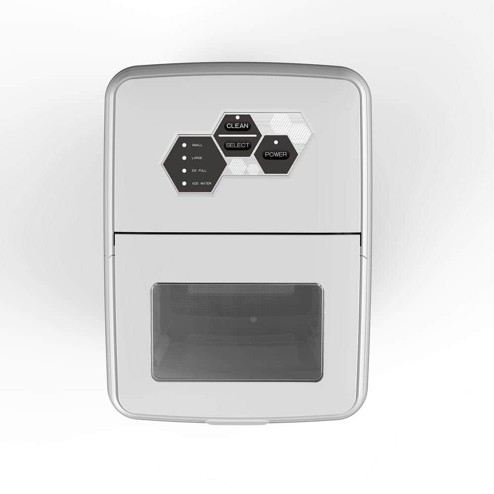 Maincraft 14 in. 44 lbs. Portable Metal Ice Maker in Silver D01-SA03 ...