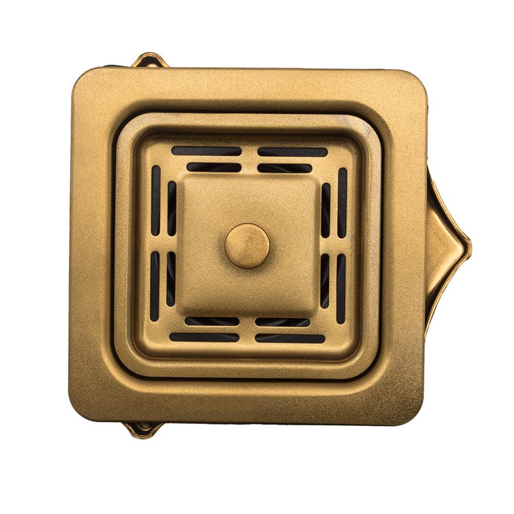 S STRICTLY KITCHEN + BATH Gold Stainless Steel Square Garbage Disposal ...