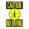 Poolmaster Caution No Diving Swimming Pool Sign 40344 - The Home Depot