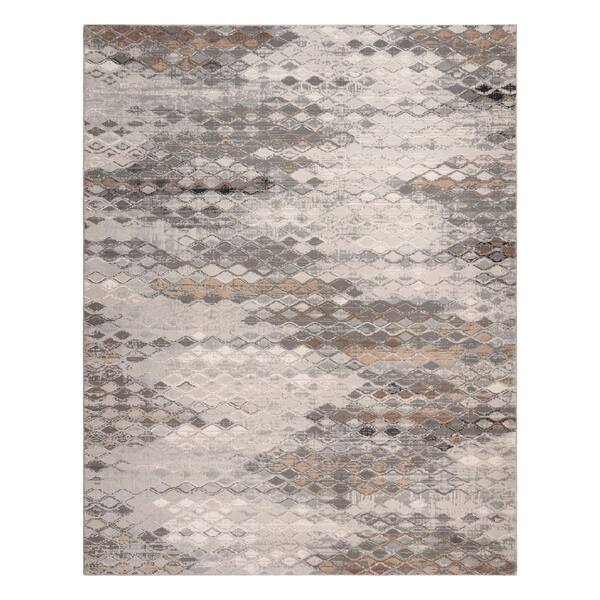 Gertmenian & Sons Baku Amara Gray 8 ft. x 10 ft. Abstract Indoor Area ...