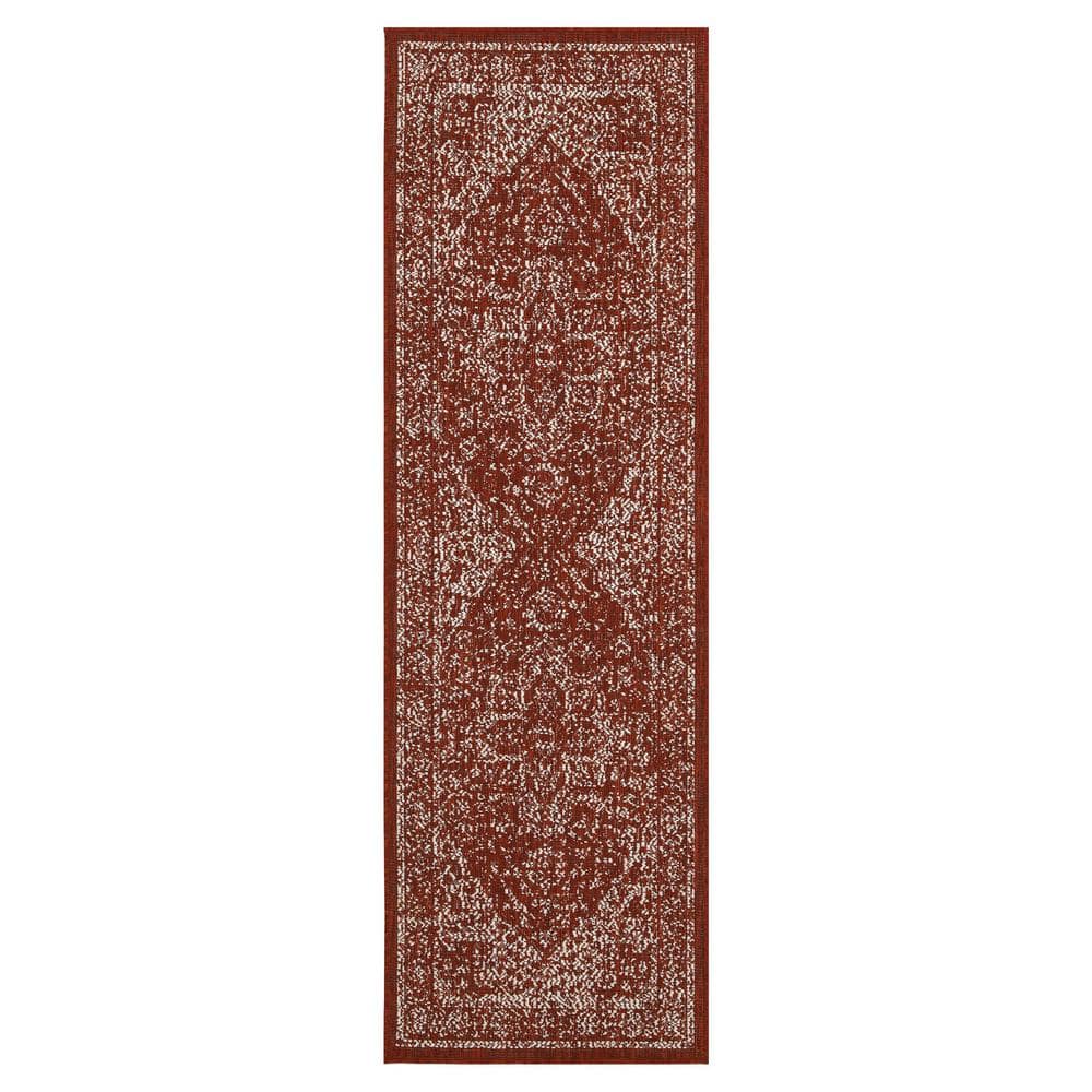 PLAYA RUG Zaria Red 2 ft. x 8 ft. Indoor/Outdoor Area Rug ZAR-RED-2X8 ...