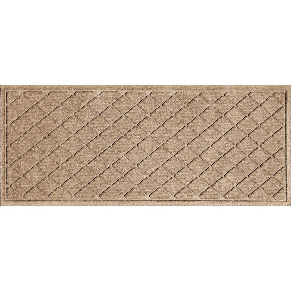 Bungalow Flooring Waterhog Argyle Camel 22 in. x 60 in. PET Polyester ...