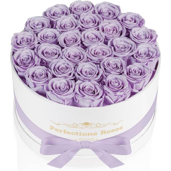 7.4 in. Purple Outdoor Artificial Roses Flower 27 Roses UM17W3 - The ...