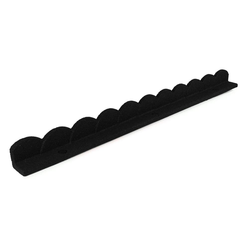 Vigoro 48 in. x 3 in. x 3 in. Black Sea Scallop Rubber Edging (48-Pack ...