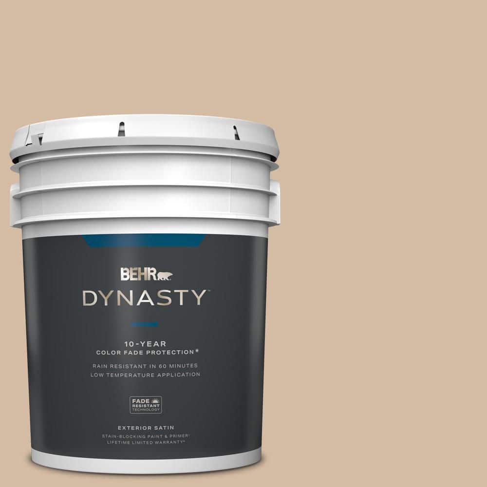 BEHR DYNASTY 5 gal. #290E-3 Classic Taupe Satin Enamel Exterior Stain ...