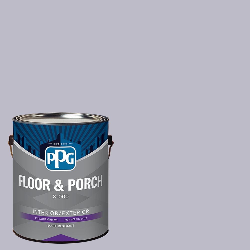 PPG 1 gal. PPG1173-4 Silverberry Satin Interior/Exterior Floor and ...