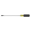 Klein Tools 3/8 in. Keystone-Tip Flat Head Screwdriver with 10 in. Heavy-Duty Round Shank 602-10 ...
