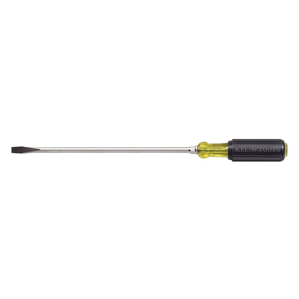 Klein Tools 3/8 in. Keystone-Tip Flat Head Screwdriver with 10 in ...