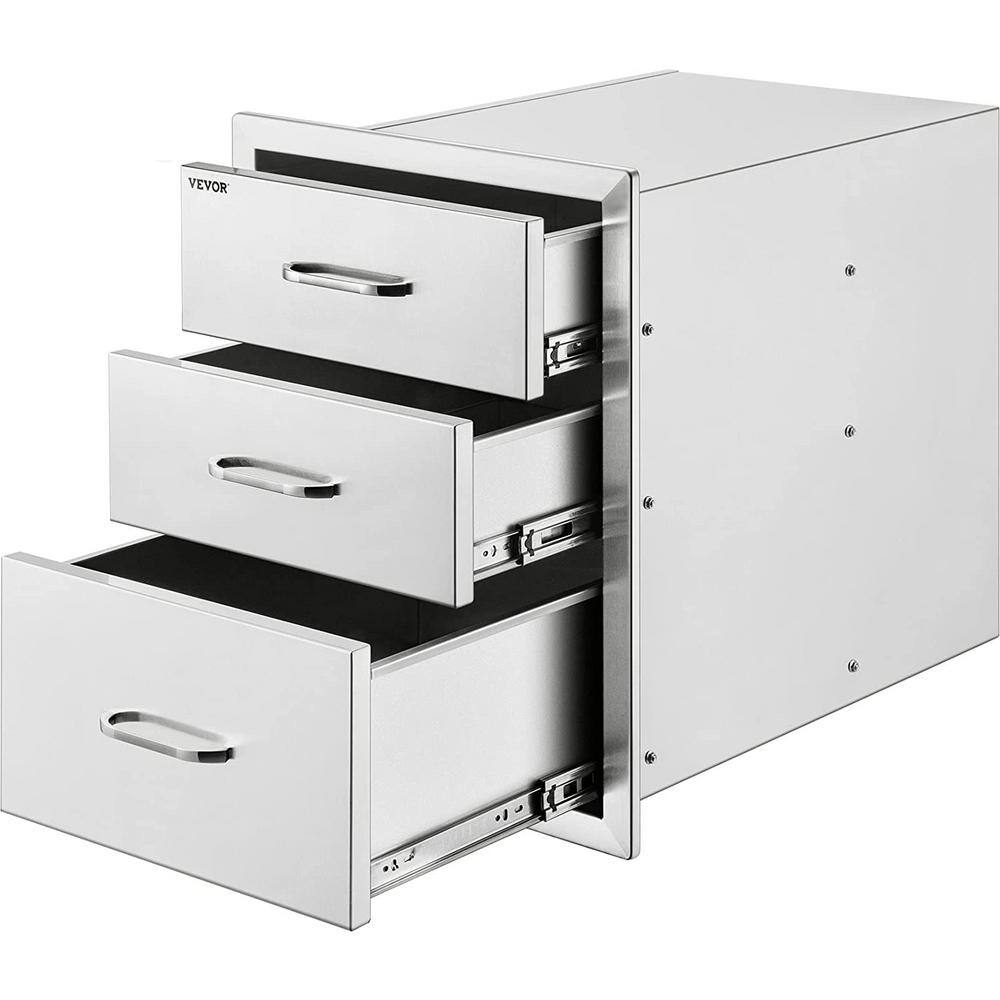 Bull Outdoor Products Signature Series 18 in. Stainless Steel 3 Drawer ...