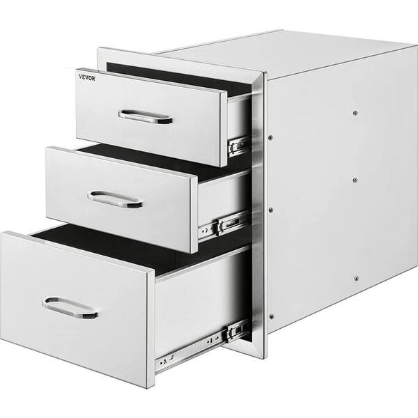 Bull Outdoor Products Signature Series 18 in. Stainless Steel 3 Drawer ...