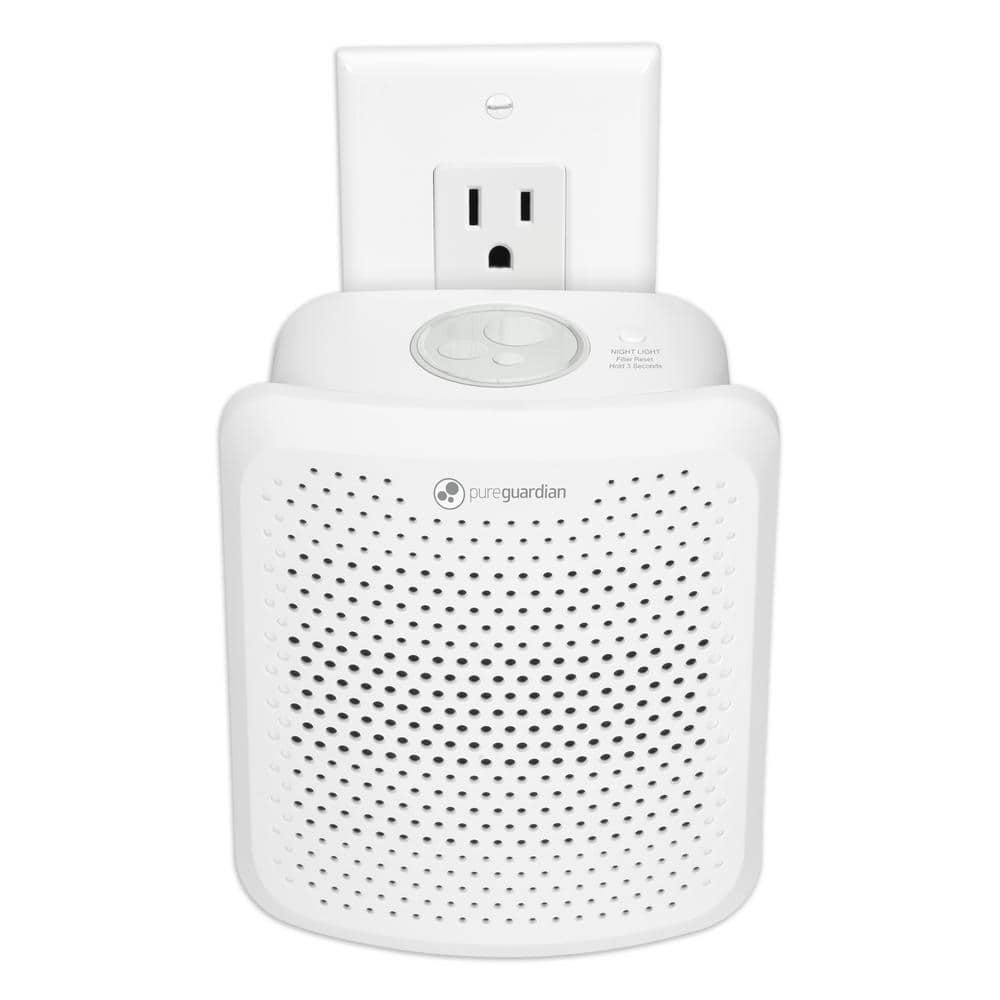 Pure Guardian Allergen Filter Pluggable Air Purifier 6.5 in. White for ...