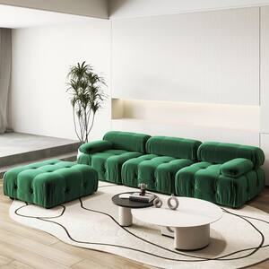 Magic Home Chameleon 138 in. Square Arm 6-piece Modern Velvet Modular ...