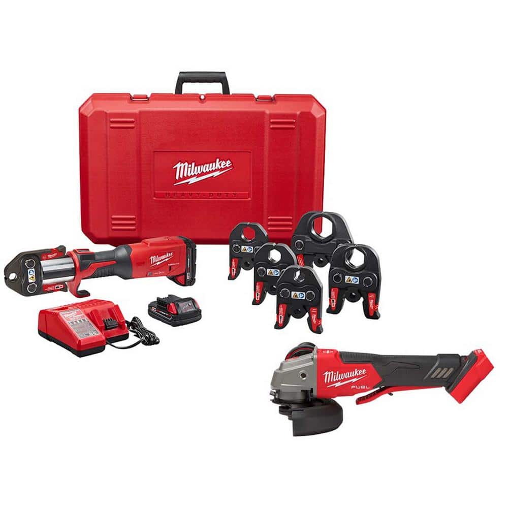 Milwaukee M18 18V Brushless Cordless FORCE LOGIC Copper Press Tool Kit ...