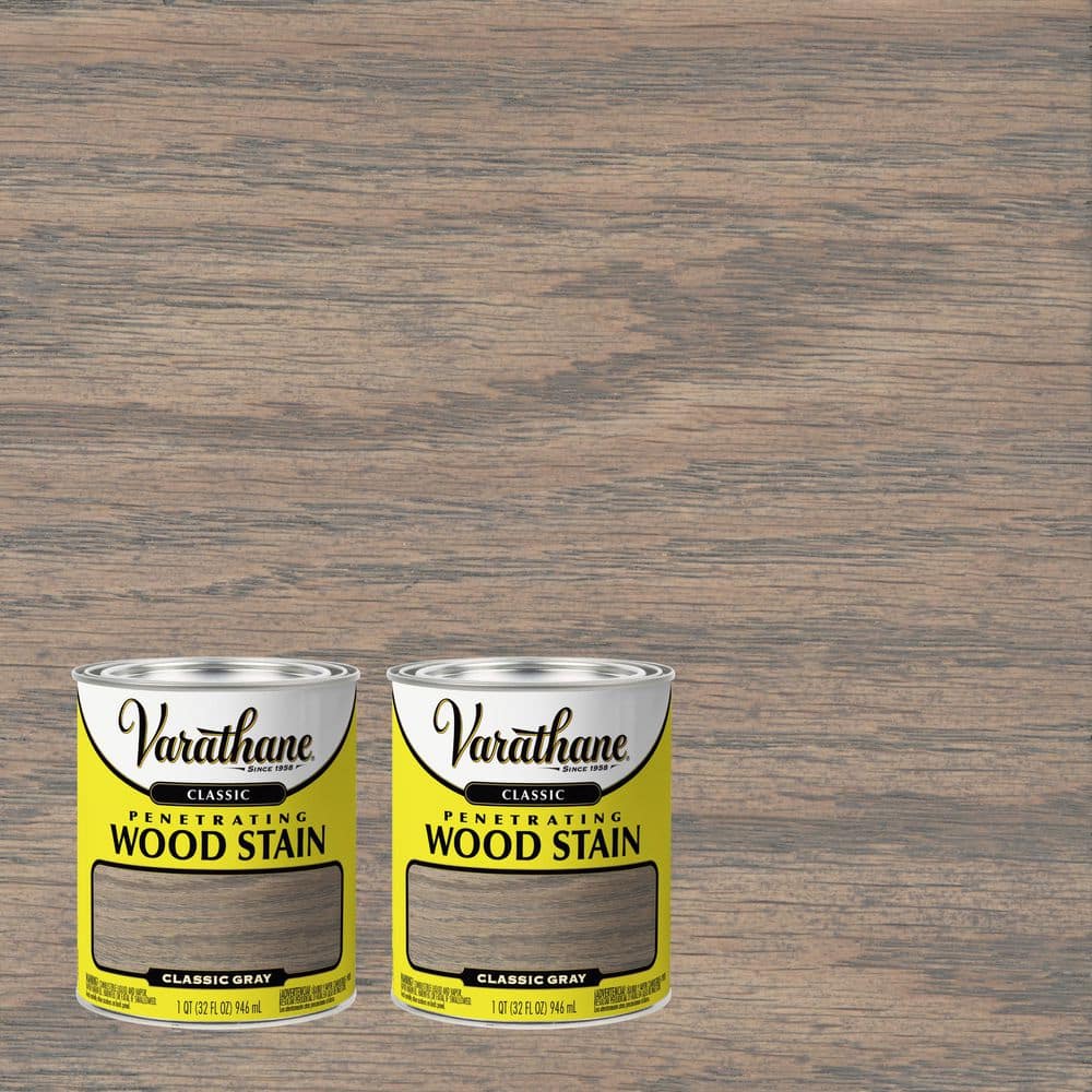 Varathane 1 Quart Gray Classic Interior Wood Stain (2-Pack) 339717 ...