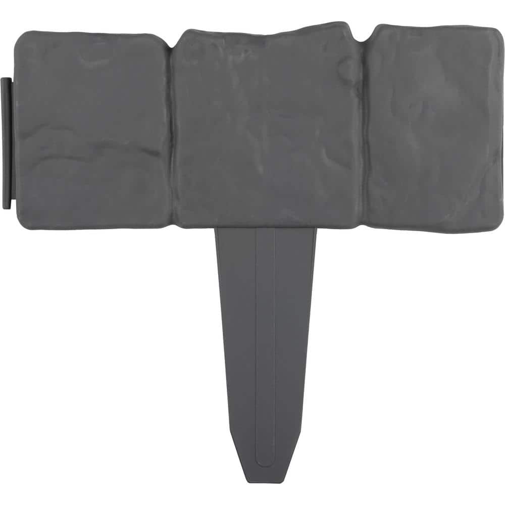 Pure Garden Outdoor Garden Edging, Gray (10-Piece) 50-LG1458 - The Home ...