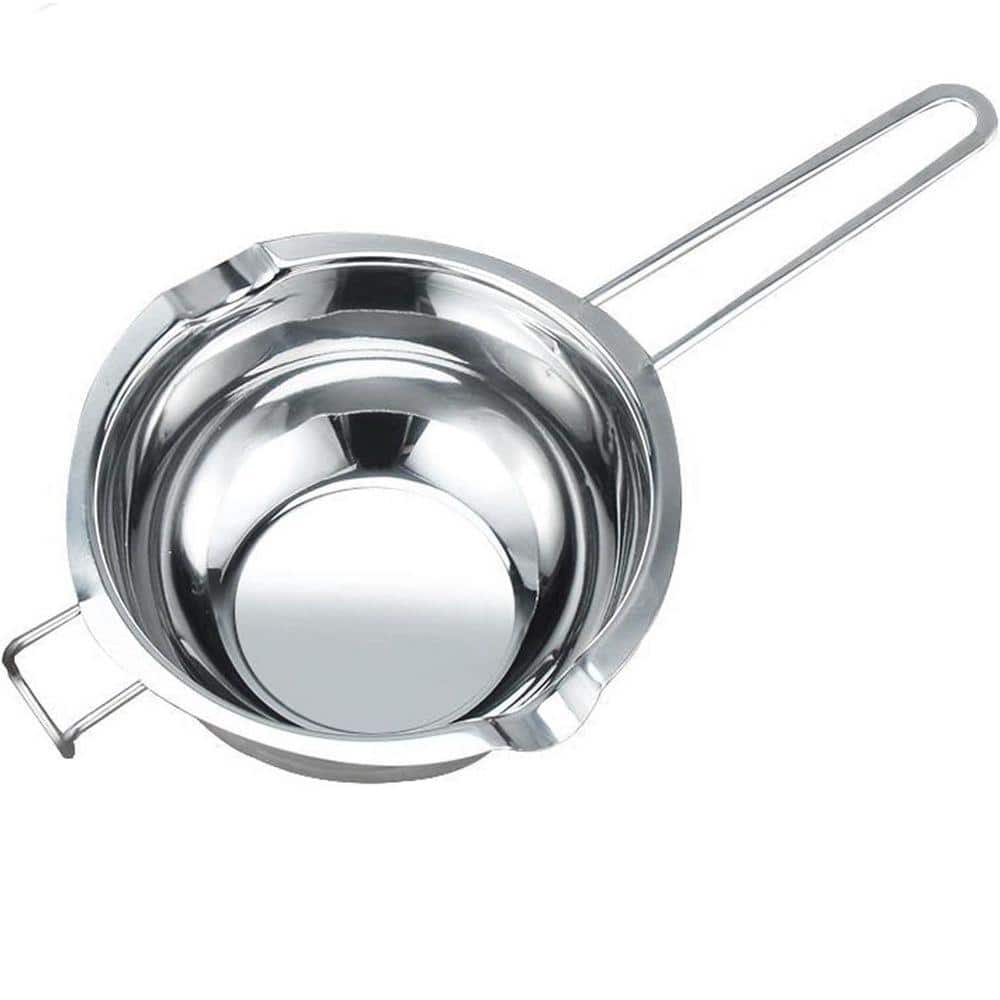 Double Boiler Pot Set Stainless Steel with Silicone Spatula Large ...