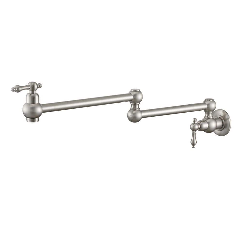 Boyel Living 2-Handles Wall Mount Kitchen Faucet Pot Filler With Double ...