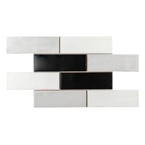 Jeffrey Court Take Home Tile Sample - Herringbone Multicolor 2.5 in. x ...