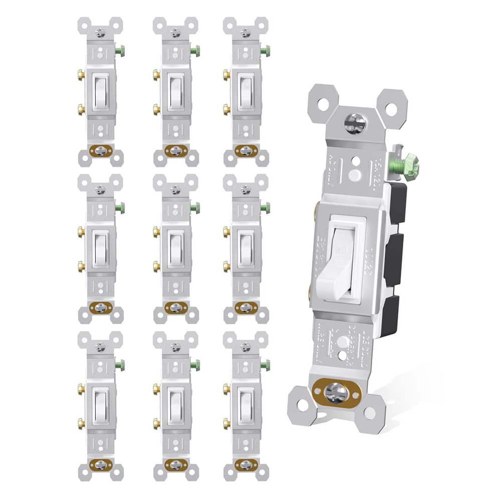 Vrbgify Single Pole Light On-Off Toggle Light Switch Wall Switch, Self ...