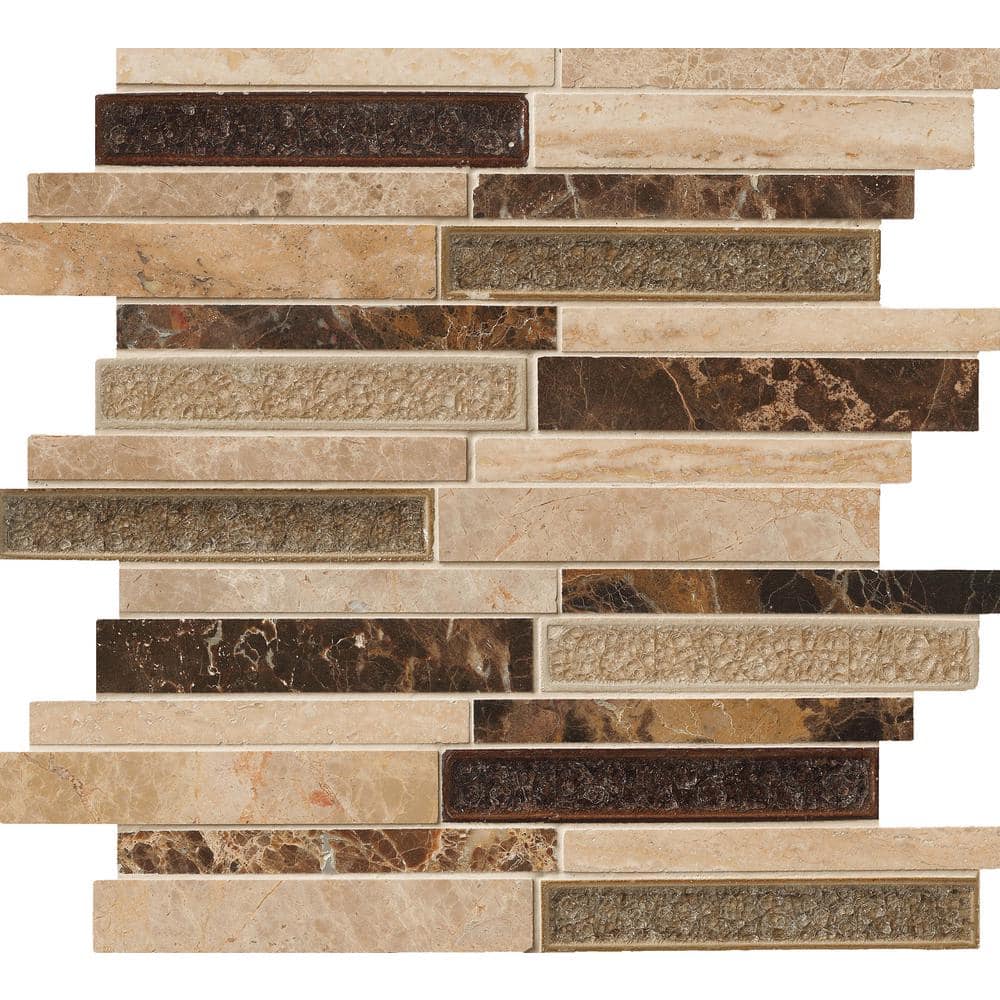 MSI Stonegate Interlocking 12 in. x 12 in. Glossy Multi-Surface Wall ...