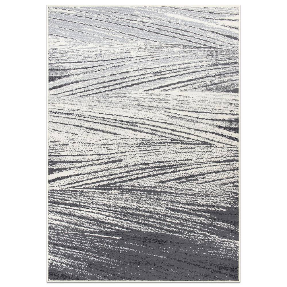 World Rug Gallery Contemporary Distressed Abstract Gray 7 ft. 10 in. x ...