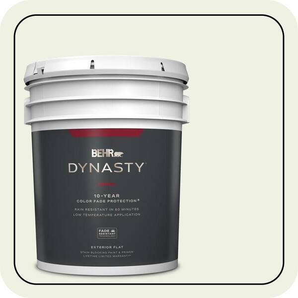 BEHR DYNASTY 5 gal. #410E-1 Frostwork Flat Exterior Stain-Blocking ...