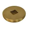 JONES STEPHENS 6 in. Countersunk Brass Cleanout Plug 6-1/2 in. O.D. for ...