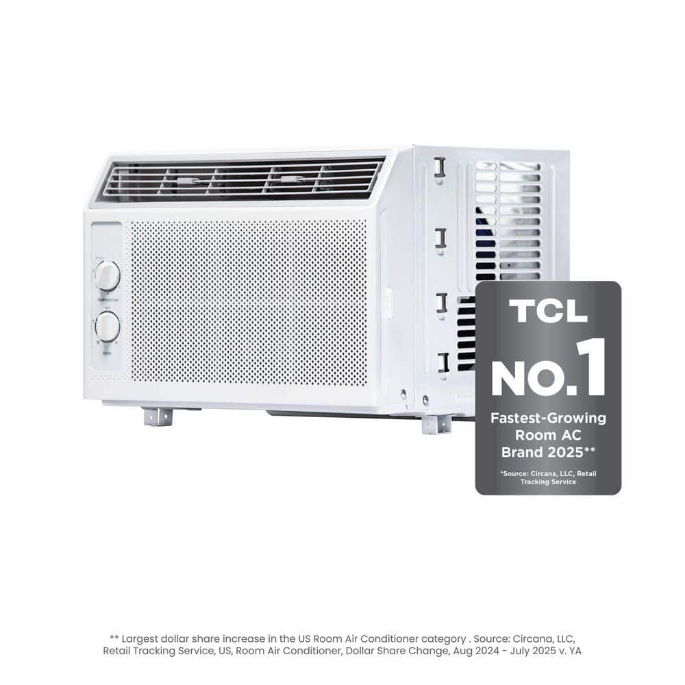 TCL 5000 BTU Window Air Conditioner, 150 sq. ft., Easy-to-Use, Reusable ...