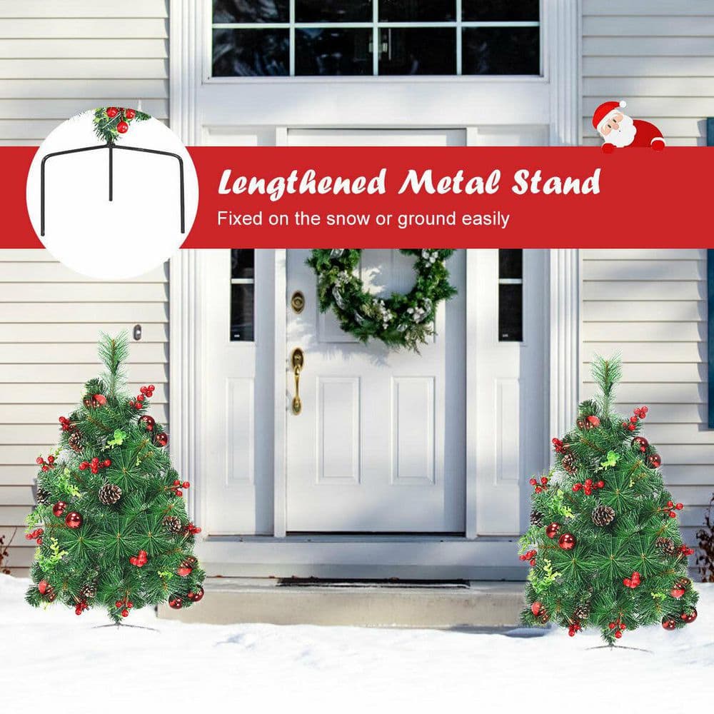 ANGELES HOME PreLit Pine Artificial Outdoor Christmas Tree with ...