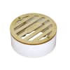 NDS 3 in. Brass Round Drainage Grate with PVC Collar 909B - The Home Depot