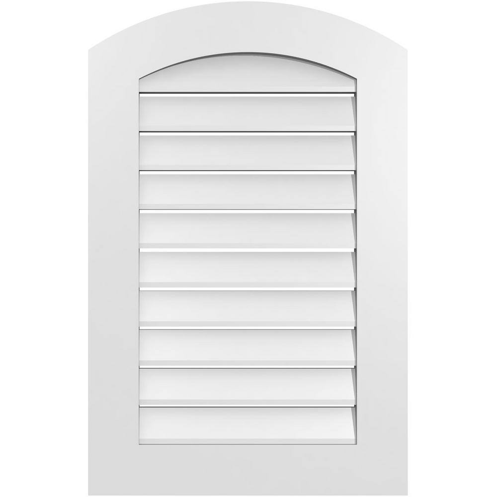 Ekena Millwork 22 X 32 Arch Top Surface Mount PVC Gable Vent Non