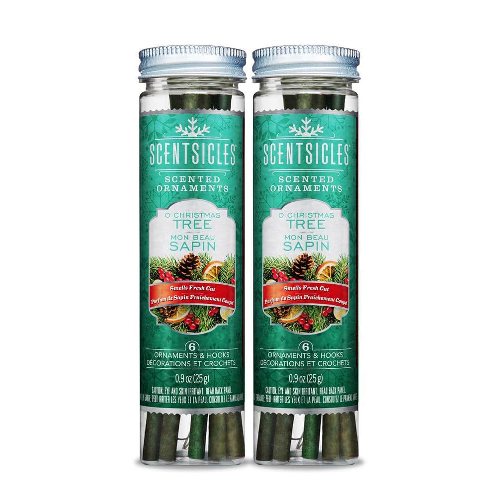 ScentSicles Scented Ornaments, 6ct Bottle, O Christmas Tree, Fragrance ...