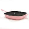 BergHOFF Neo11 in. Cast Iron Square Pink Grill Pan 2211073 - The Home Depot
