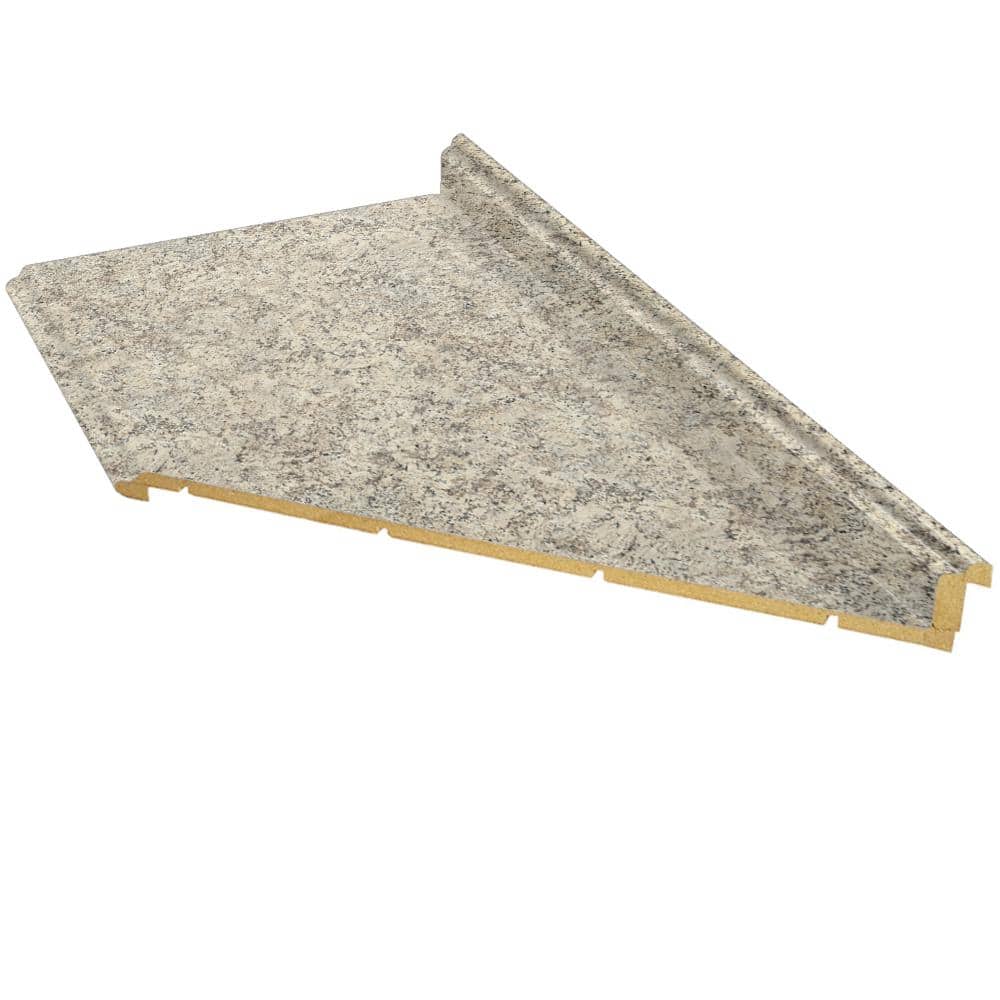 Hampton Bay 6 ft. Right Miter Laminate Countertop in Typhoon Ice with ...