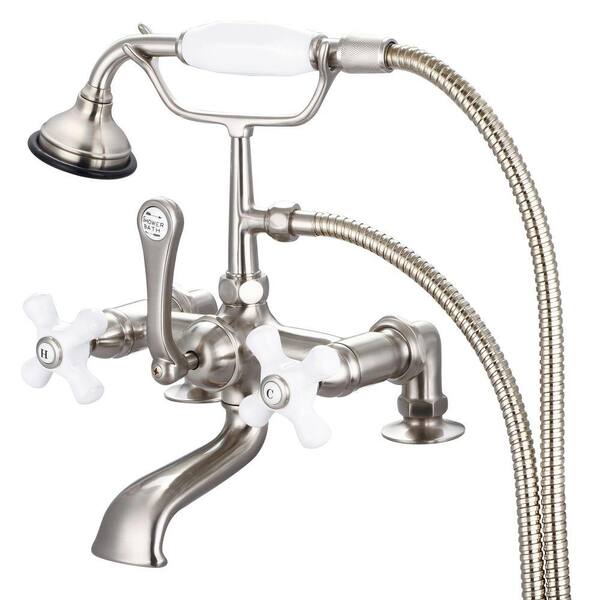 Water Creation 3-Handle Vintage Claw Foot Tub Faucet with Hand Shower ...