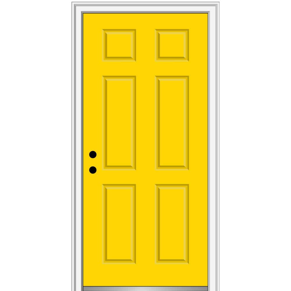 Reviews for MMI DOOR 32 in. x 80 in. 6-Panel Right-Hand/Inswing Yellow ...