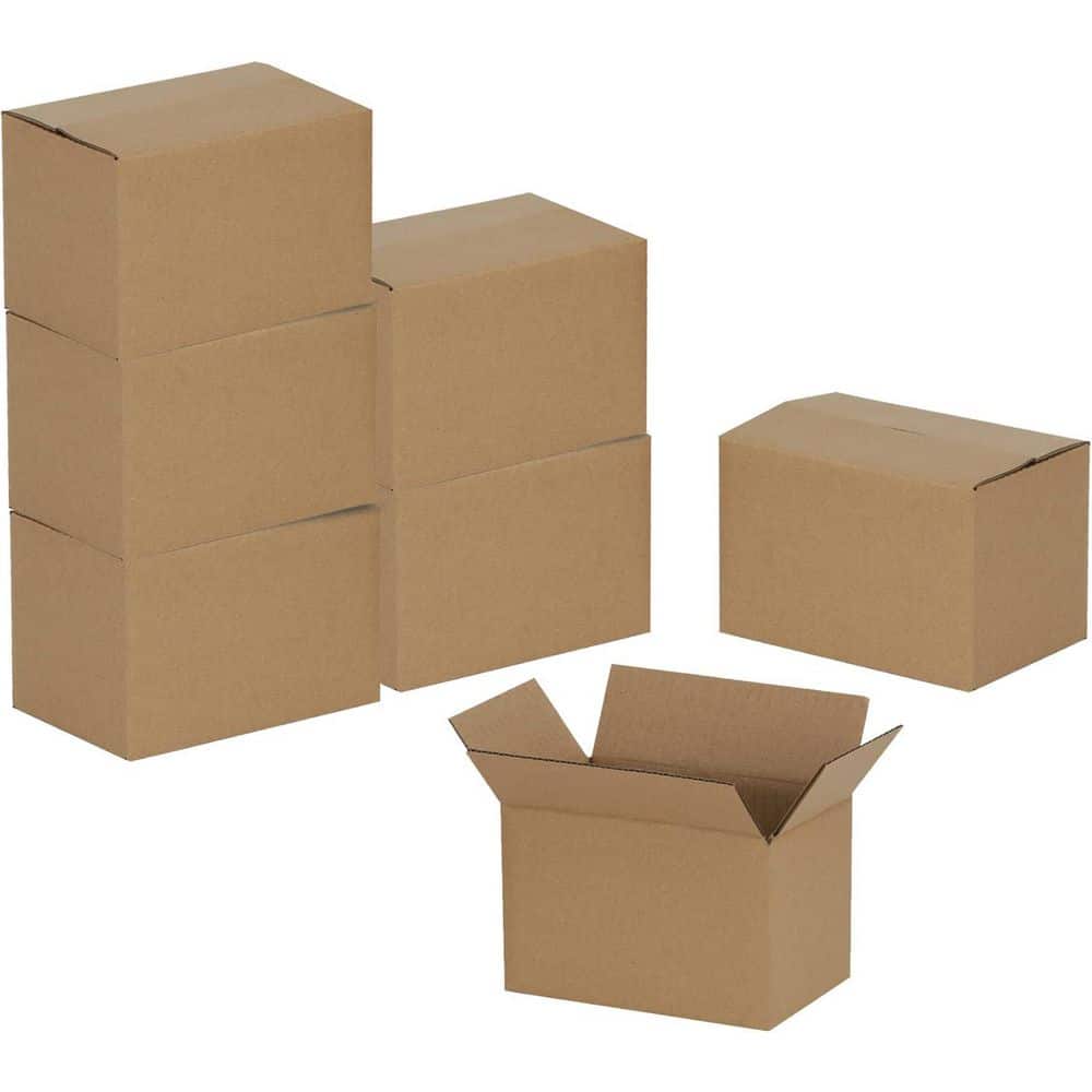 6x4x4 Inches Kraft Corrugated Cardboard Shipping Boxes Brown 50 Pack ...