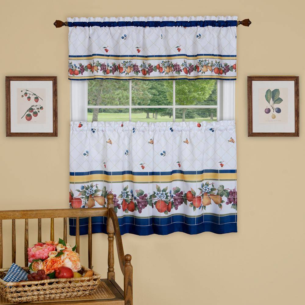 ACHIM Fruity Tiles Multi-Color Polyester Light Filtering Rod Pocket ...