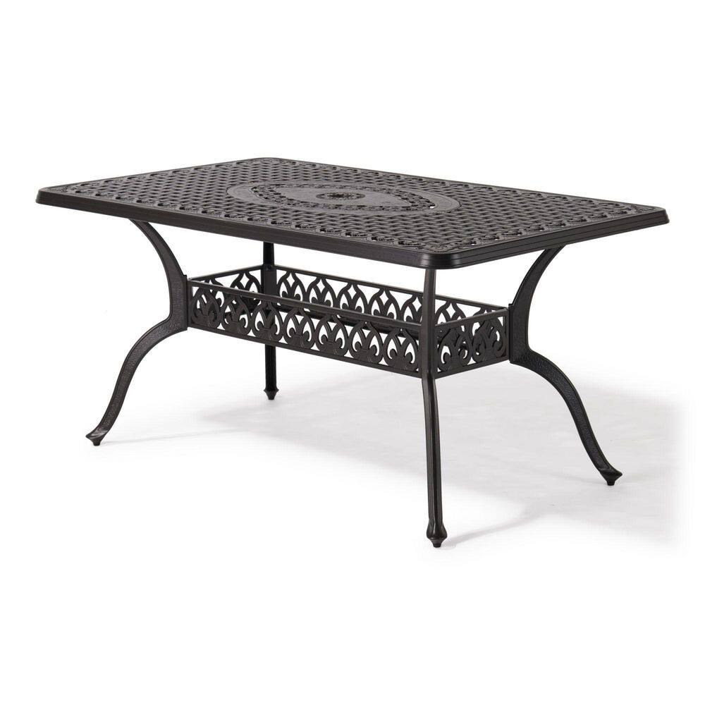 TIRAMISUBEST Rectangle Aluminum 60 in. x 36 in. Outdoor Dining Table ...