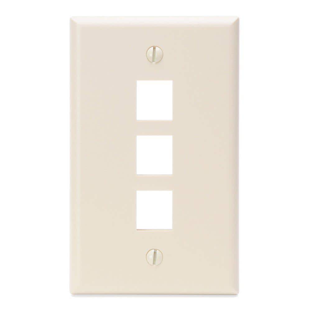 Leviton Almond 1-Gang Audio/Video Wall Plate (1-Pack) 41080-3TP 41080 ...