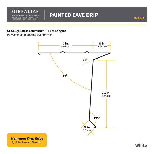 Aluminum Drip Edge Dimensions Drip Edge Style D Wide Face