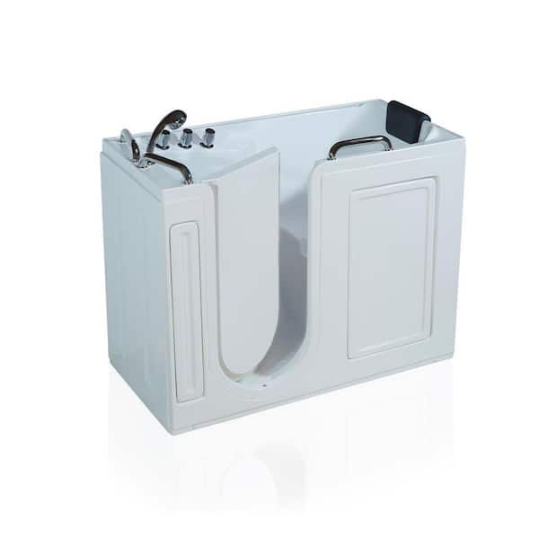 A&E Oneal 52 in. x 26.5 in. Left Drain Walk-in Whirlpool Bathtub in ...