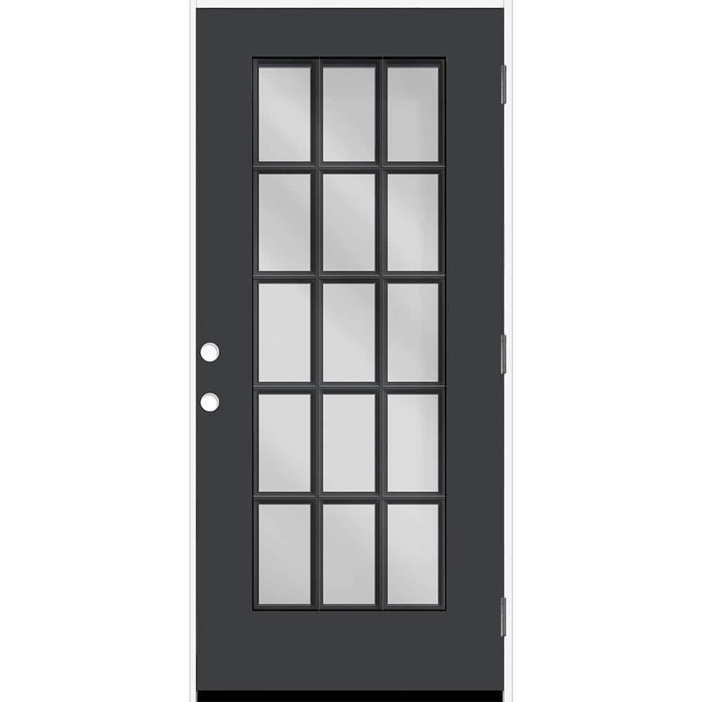 Steves & Sons Reliant 36 in. x 80 in. FullLite 15L SDL Clear Glass LHOS ...