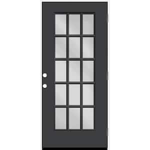 Steves & Sons Reliant 36 in. x 80 in. FullLite 15L SDL Clear Glass RHIS ...